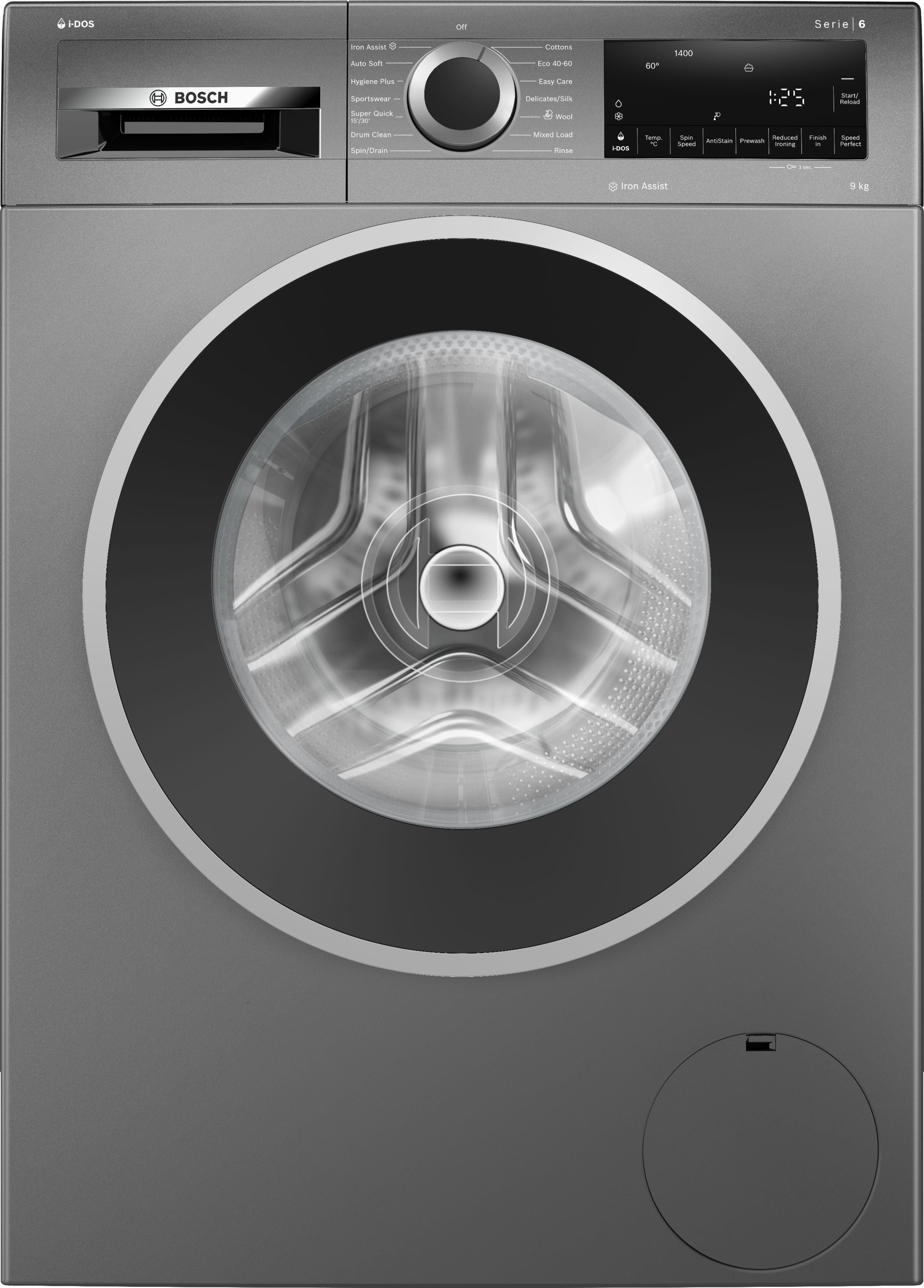 Bosch - Series 6 Washing machine, front loader 9 kg 1400 rpm WGG244FRG ...