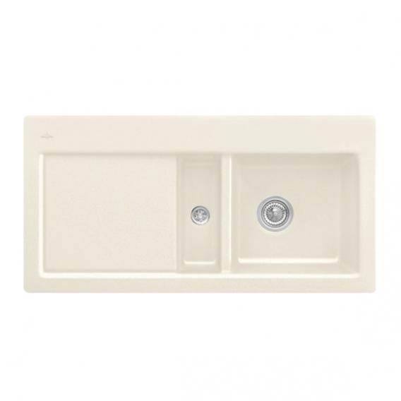 Villeroy & Boch Subway 60 Flat kitchen sink with half bowl and drainer ...